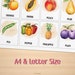 Fruits and Vegetables Flash Cards: Montessori Preschool Activity ...