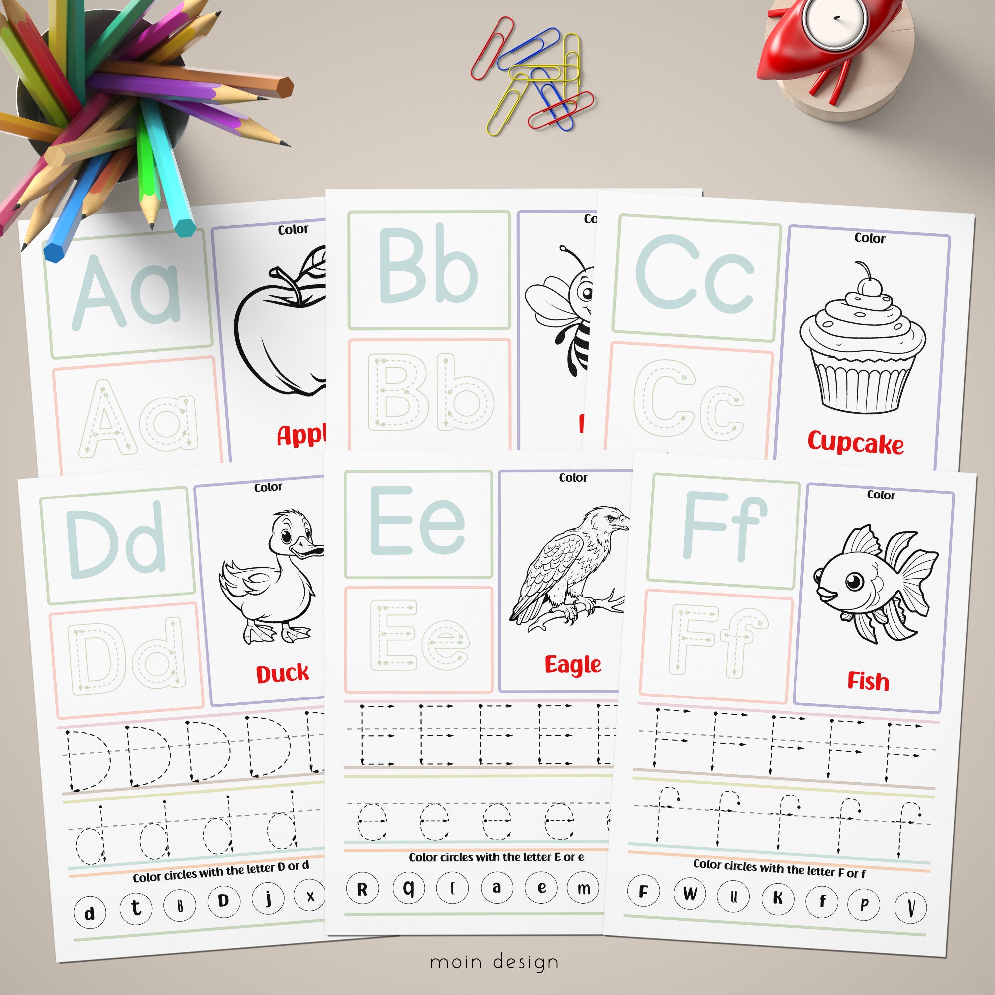 Printable Alphabet Worksheets, ABC Tracing, Handwriting, Coloring Pages ...