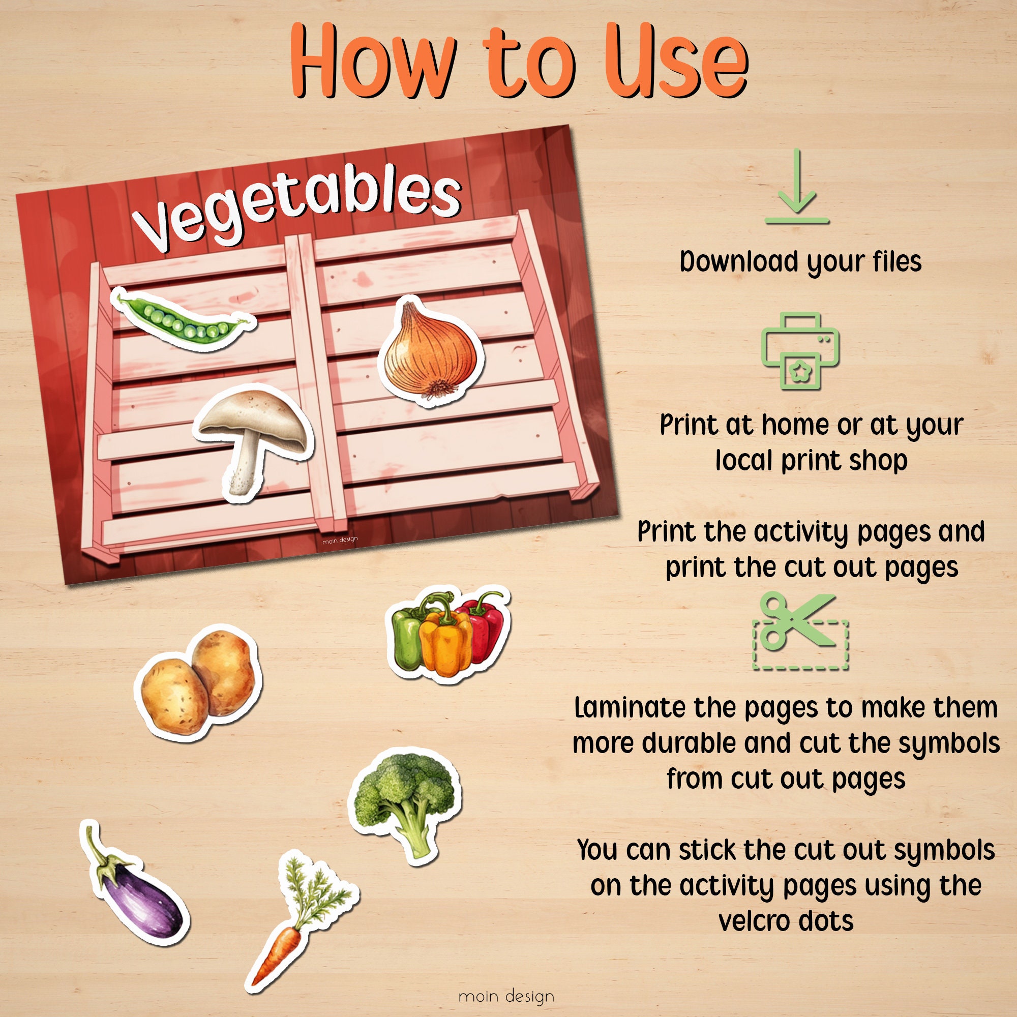 Vegetables and Fruits Sorting Activity, Printable Activities, Toddler ...