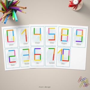 Numbers Popsicle Sticks Activity, Craft Sticks Activity, Montessori ...