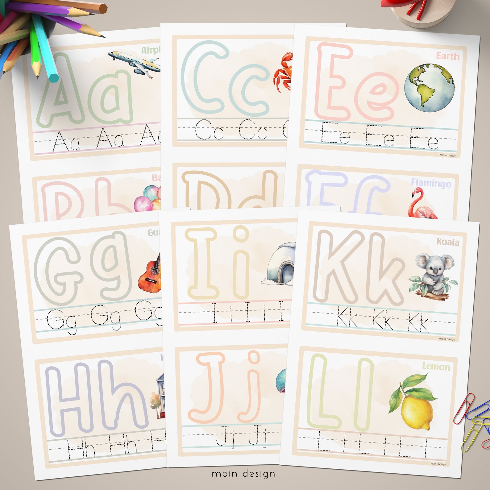 Alphabet & Numbers Play Dough Mats, Printable Homeschool Activity, ABC ...