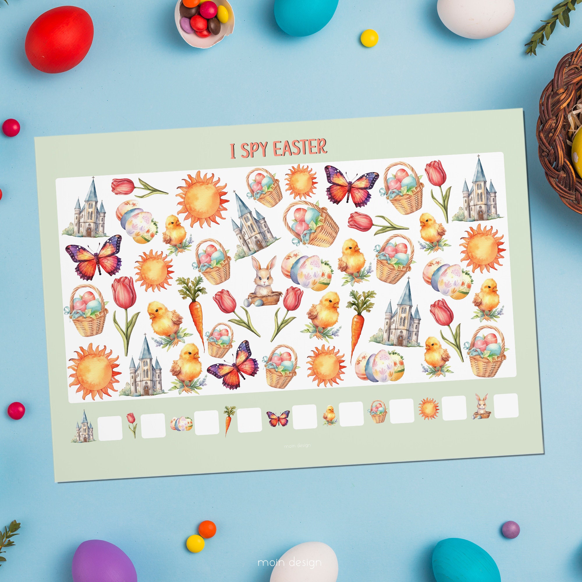 Printable Easter I Spy Game, Toddler Easter Activities, Kids Activities ...