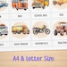 Vehicle Flash Cards, Preschool Activity, Printable Montessori Cards ...