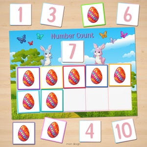 1-10 Numbers Count, Easter Activities for Kids, Preschool Activity ...