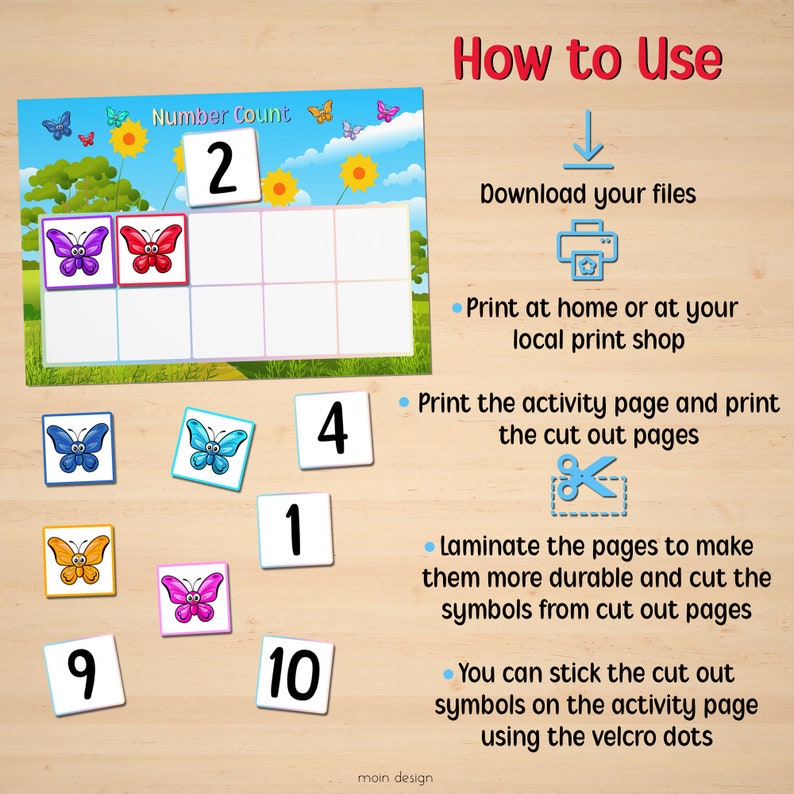 1-10 Numbers Count, Math Activities for Kids, Preschool Activity ...