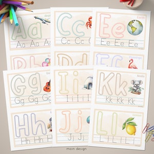 Alphabet Play Dough Mats, Printable Learning Activity, ABC Tracing ...