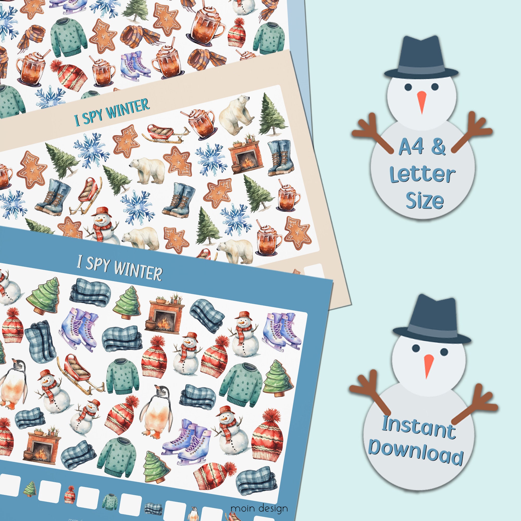Printable Winter I Spy Game, Toddler Winter Activities, Kids Activity ...