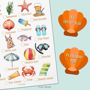 Printable Beach Scavenger Hunt for Kids, Summer Games for Kids, Party ...