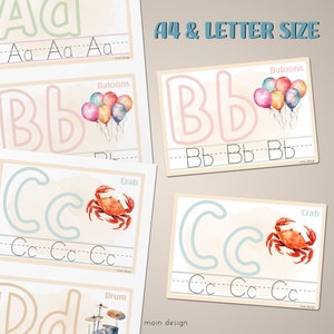 Alphabet Play Dough Mats, Printable Learning Activity, ABC Tracing ...