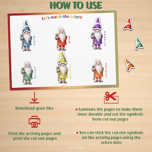 Matching Colors Activity, Christmas Color Sorting, Montessori Printable ...