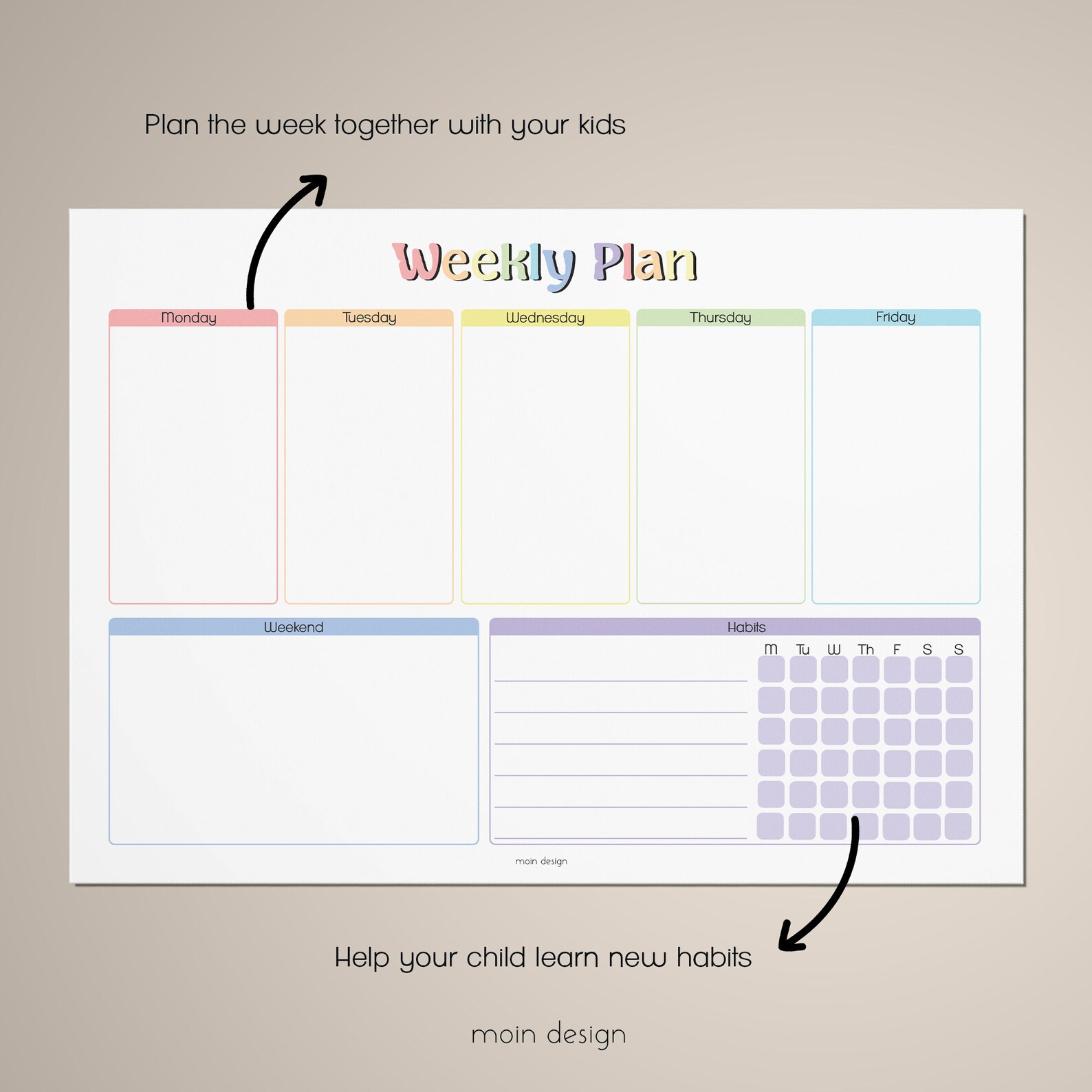 Kids Daily Checklist, Chore Chart for Kids, Daily Schedule, Daily ...