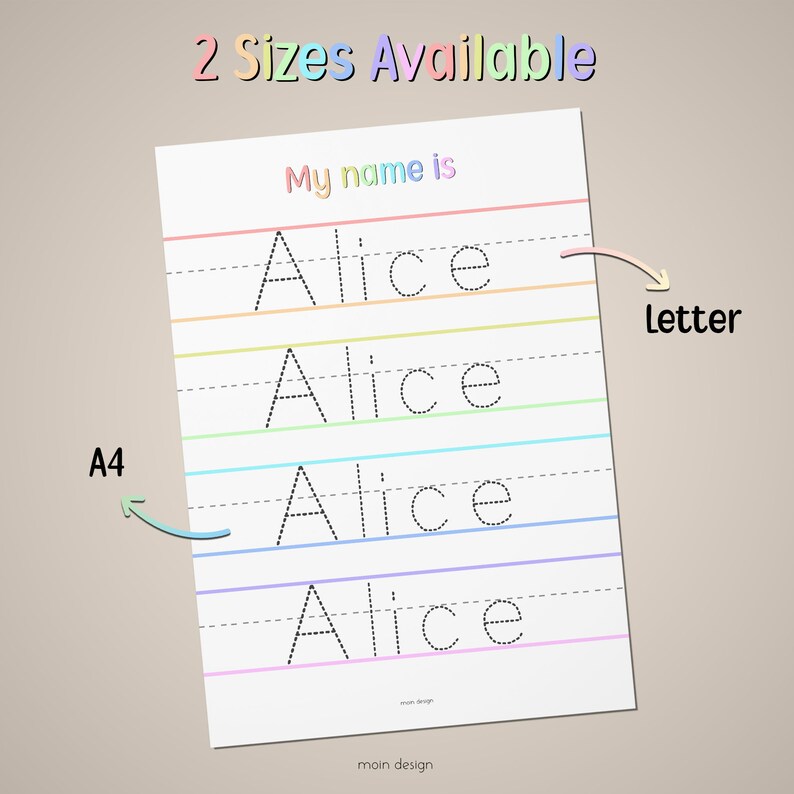 Custom Name Tracing Worksheet, Preschool Printable Activity, Name ...