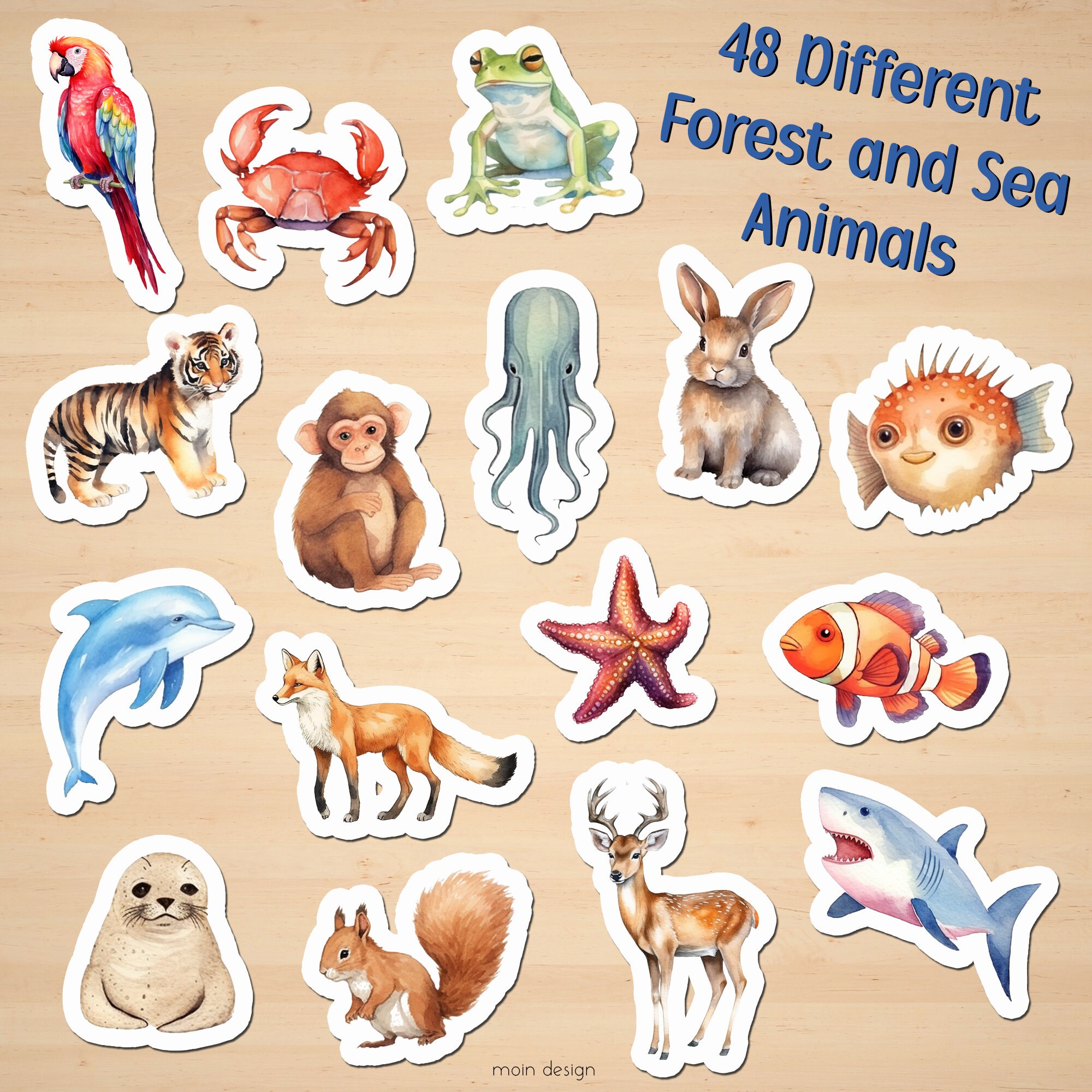 Forest and Sea Animals Sorting Activity, Printable Activities, Toddler ...