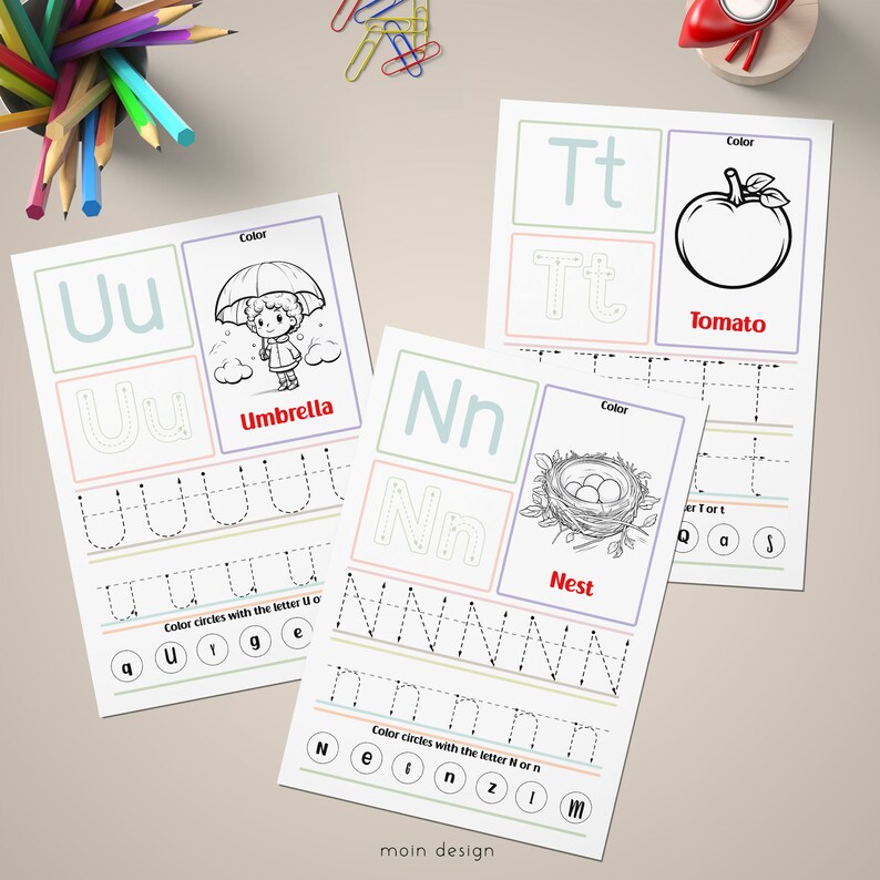 Printable Alphabet Worksheets, ABC Tracing, Handwriting, Coloring Pages ...