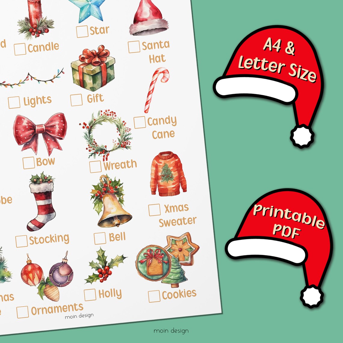 Printable Christmas Scavenger Hunt for Kids, Christmas Games for Kids ...