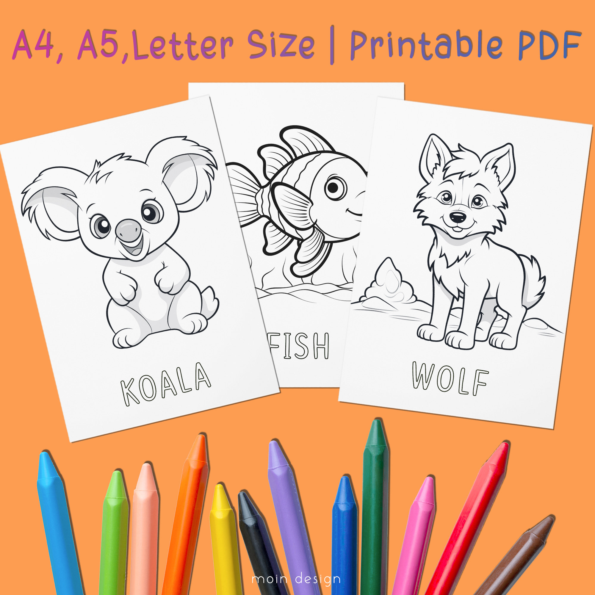 Printable Kids Coloring Sheets, Animal Coloring Pages, Preschool ...