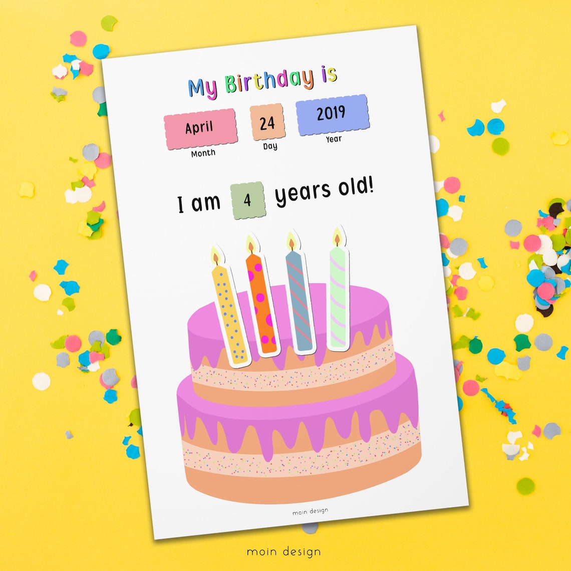 Learn My Birthday Activity, Printable Worksheet, Busy Books Page ...