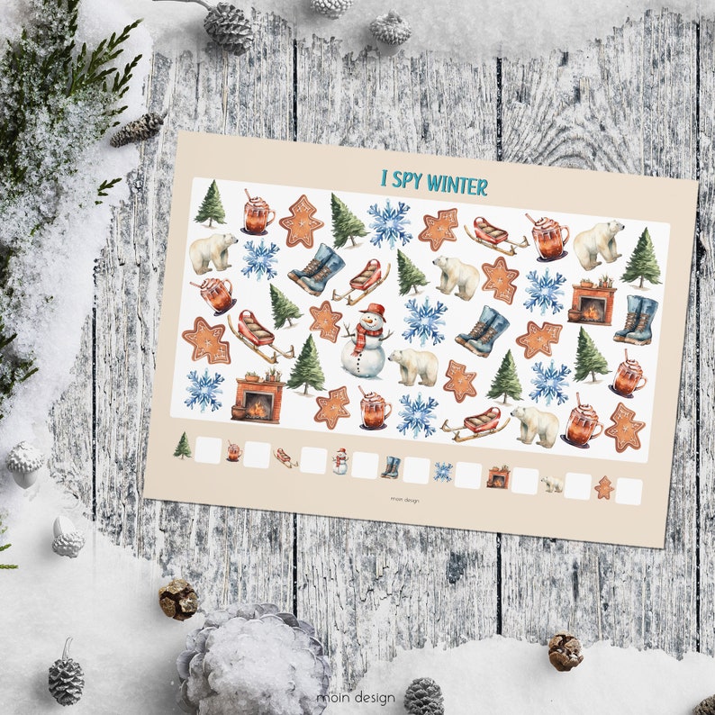Printable Winter I Spy Game, Toddler Winter Activities, Kids Activity ...