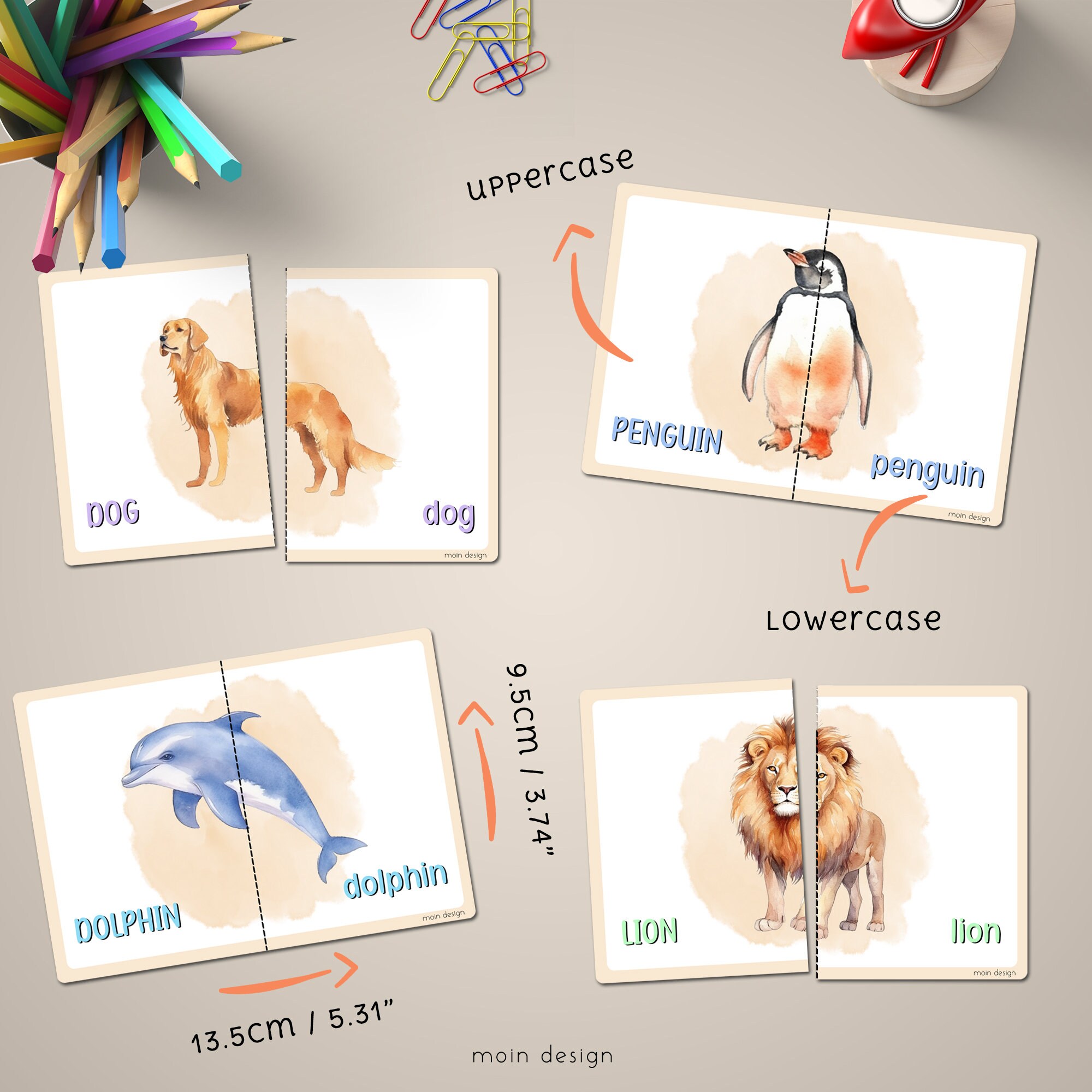 Animals Matching Game for Toddlers, Puzzle for Kids, Toddler Activity ...