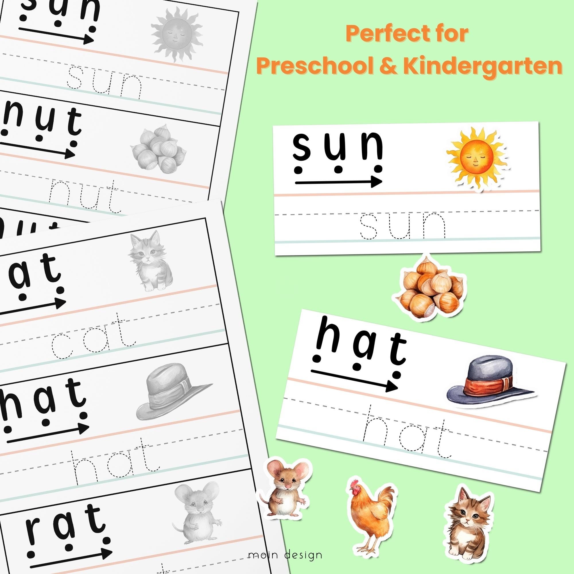 CVC Words Phonics Worksheets: Kindergarten Reading Practice (PDF ...