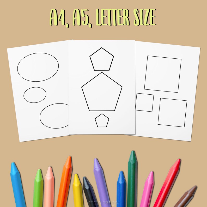 Shapes Coloring Pages for Kids: Geometric Learning (PDF) - Etsy