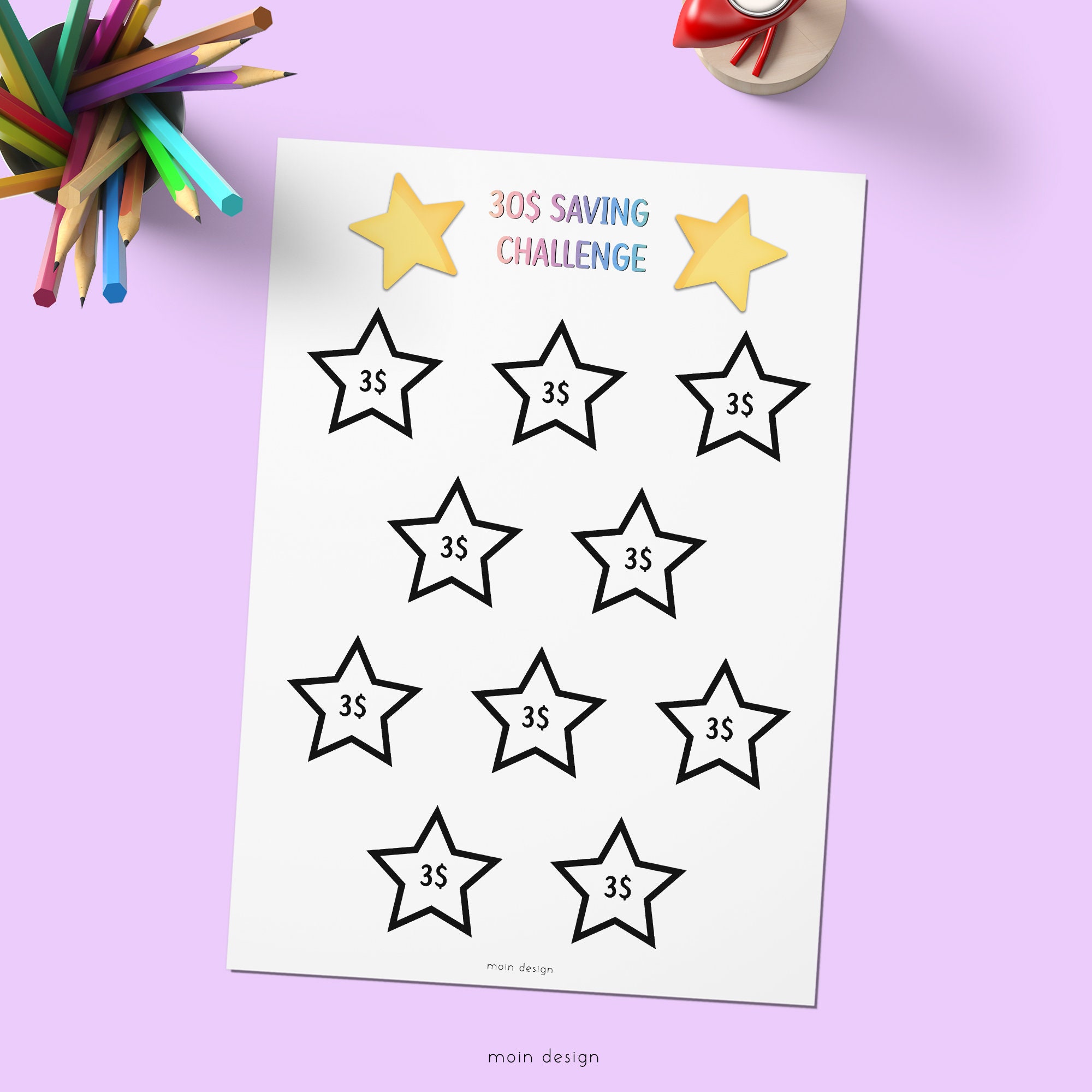 Printable Saving Challenge for Kids Saving Tracker Children - Etsy