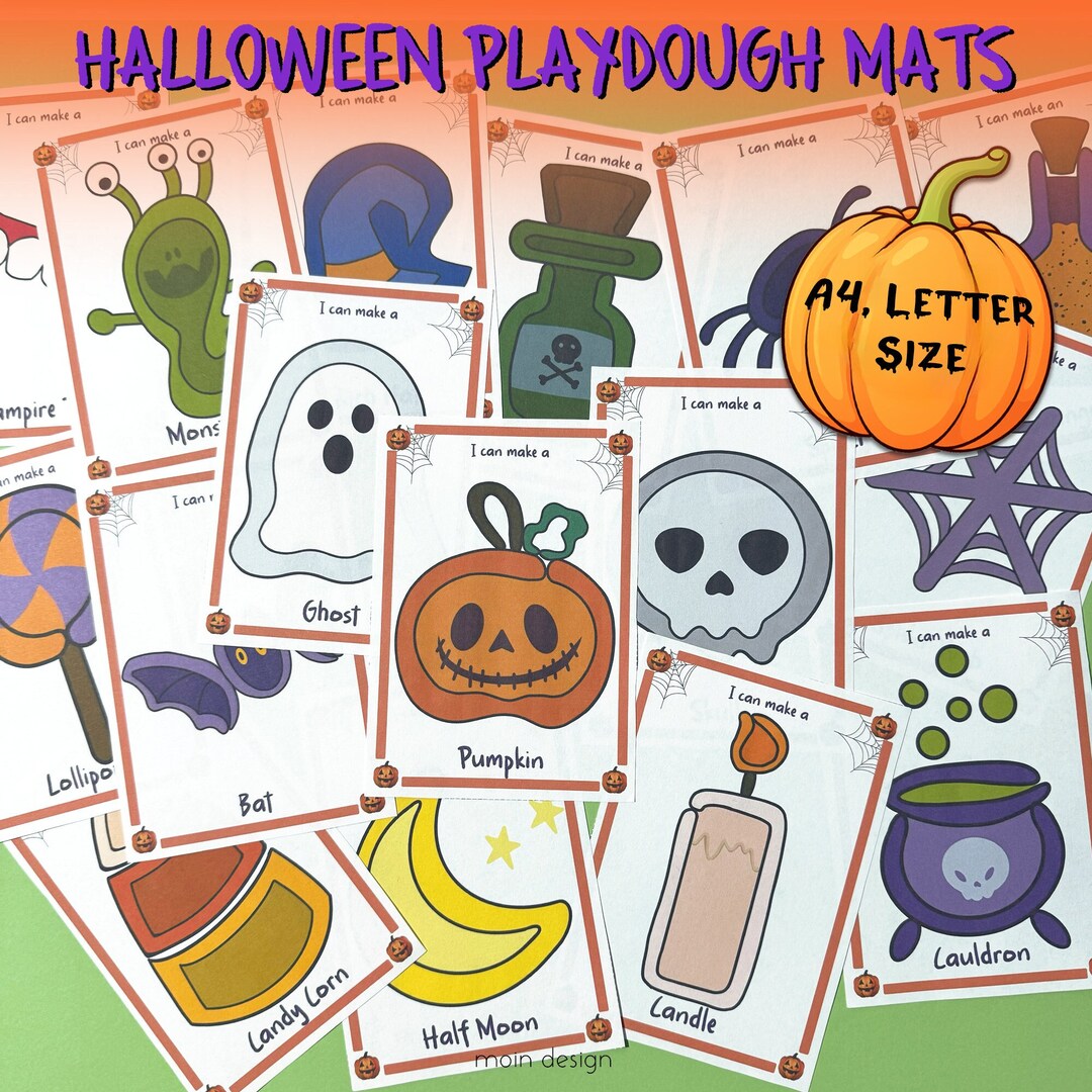 Halloween Play Dough Mats: Printable Toddler Activity (digital Download ...