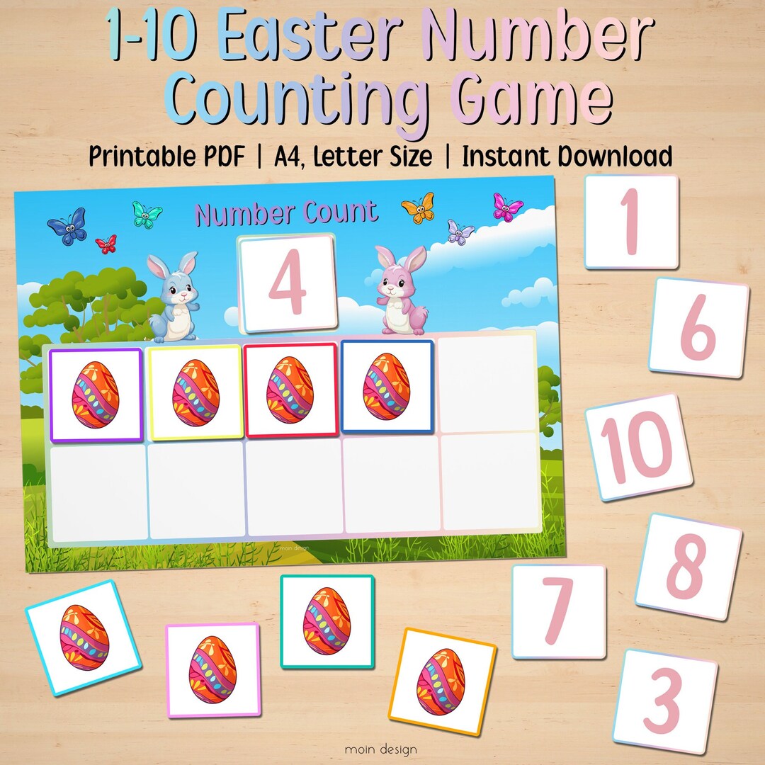 1-10 Numbers Count, Easter Activities for Kids, Preschool Activity ...