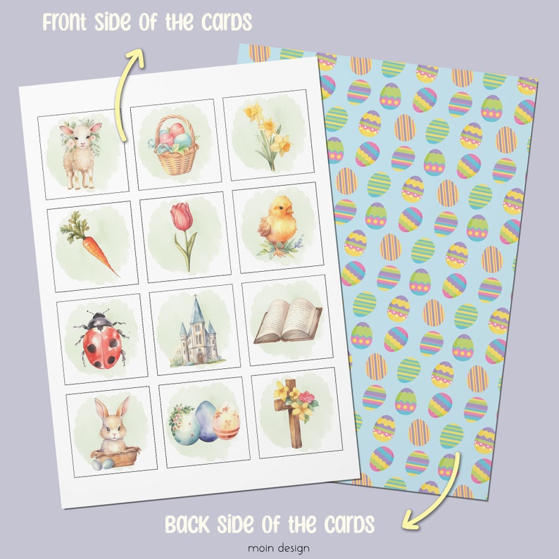 Printable Easter Memory Game, Kids Activity, Matching Games for ...