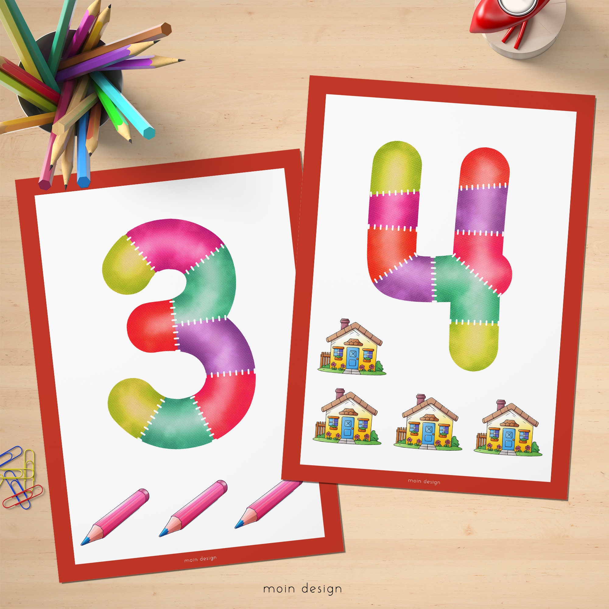 Printable Number Tracing Cards, Number Posters, Learning Activity ...