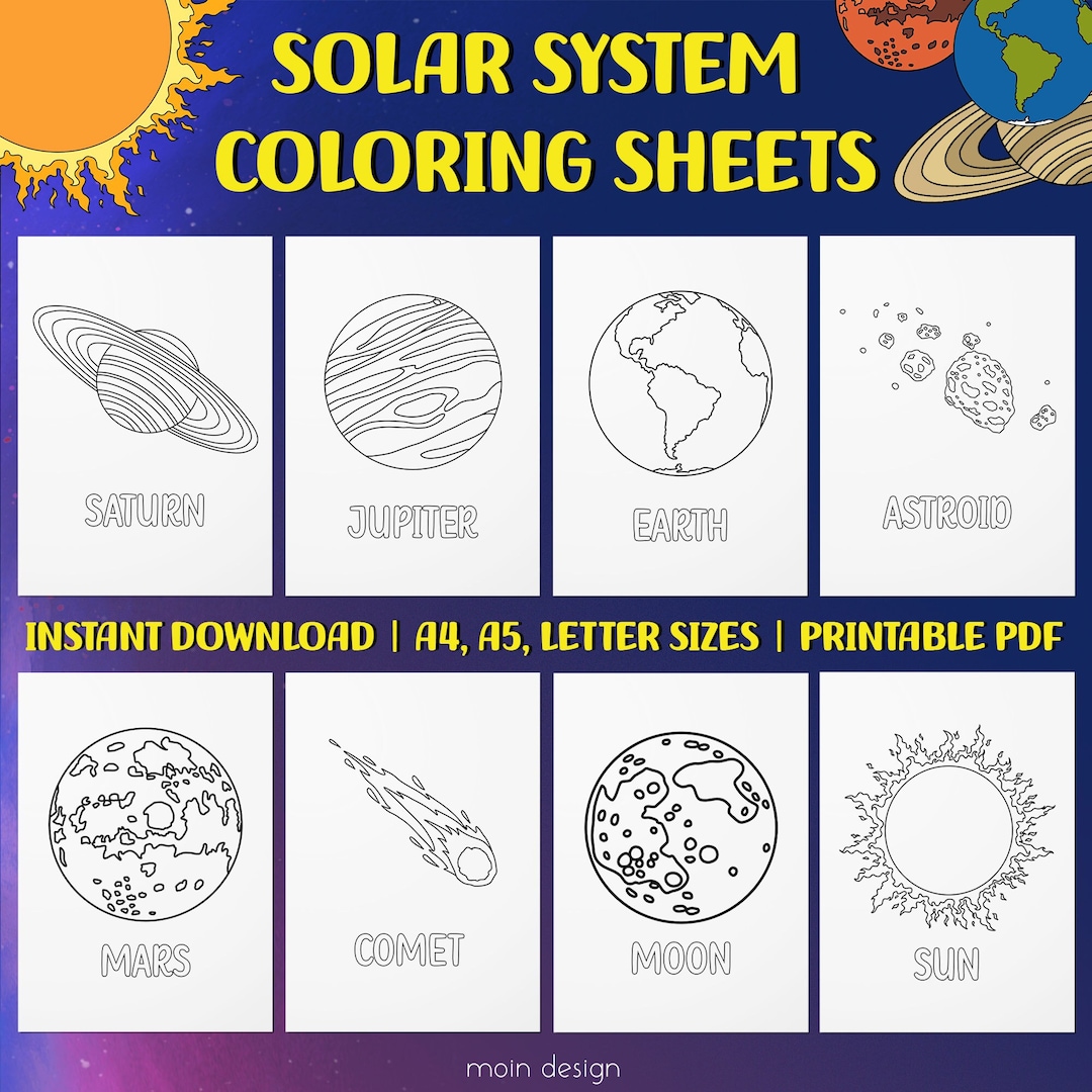 Printable Solar System Coloring Sheets, Coloring Pages for Kids ...