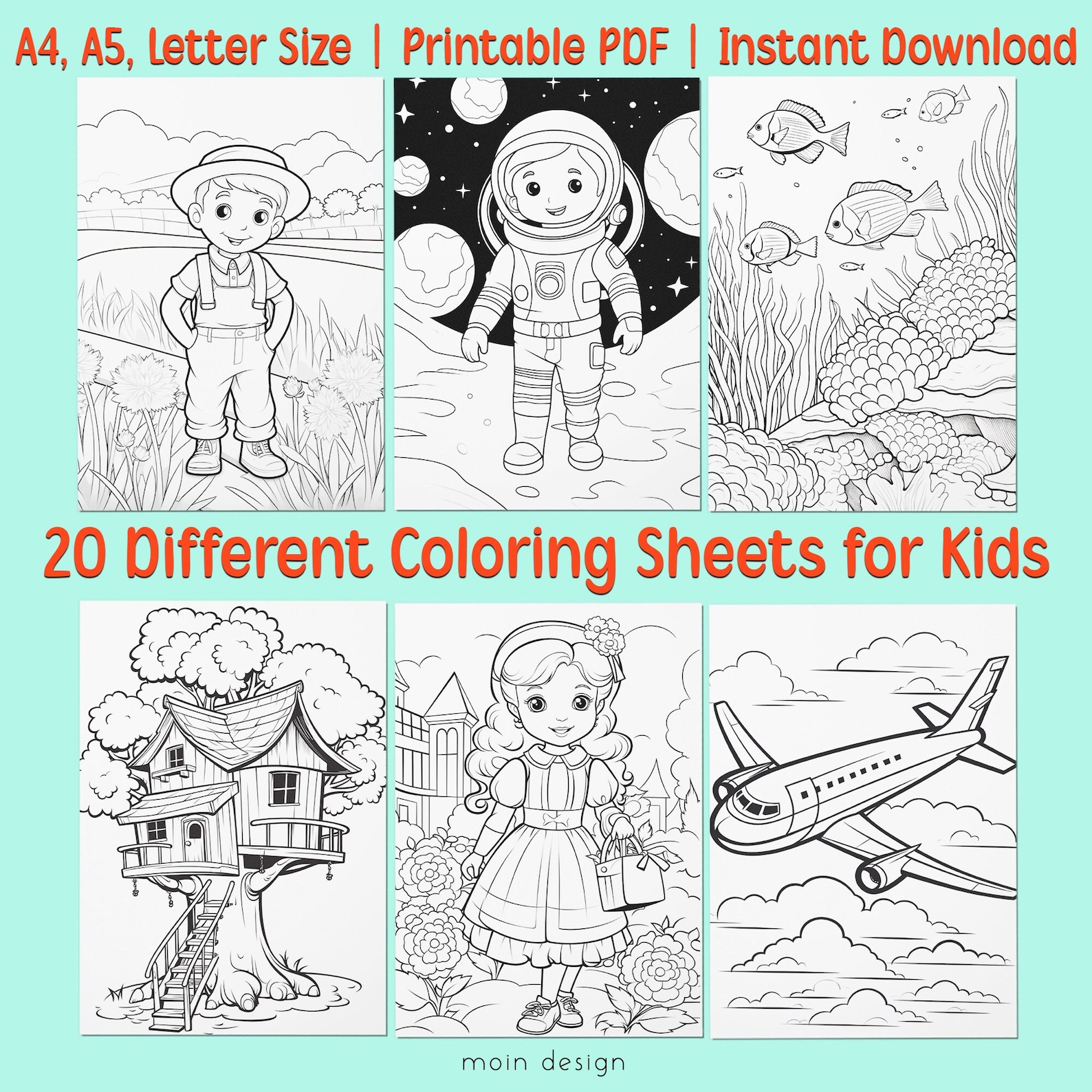 Coloring Page for Kids, Printable Coloring Sheets, Kids Activity ...
