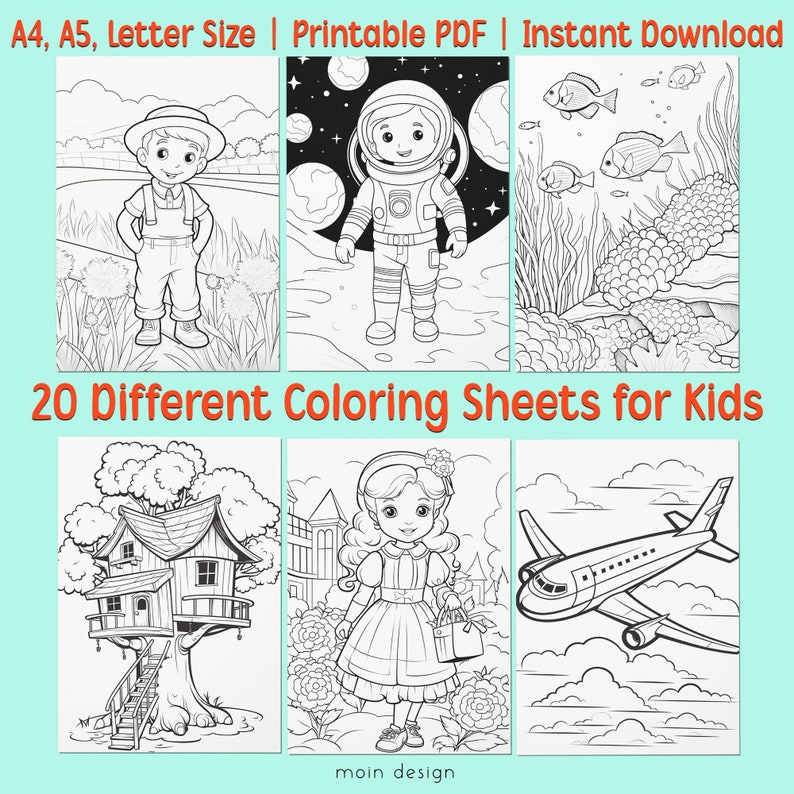 Coloring Page for Kids, Printable Coloring Sheets, Kids Activity ...
