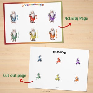 Matching Colors Activity, Christmas Color Sorting, Montessori Printable ...