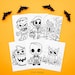 Halloween Coloring Pages for Kids, Halloween Party Activity, Printable ...