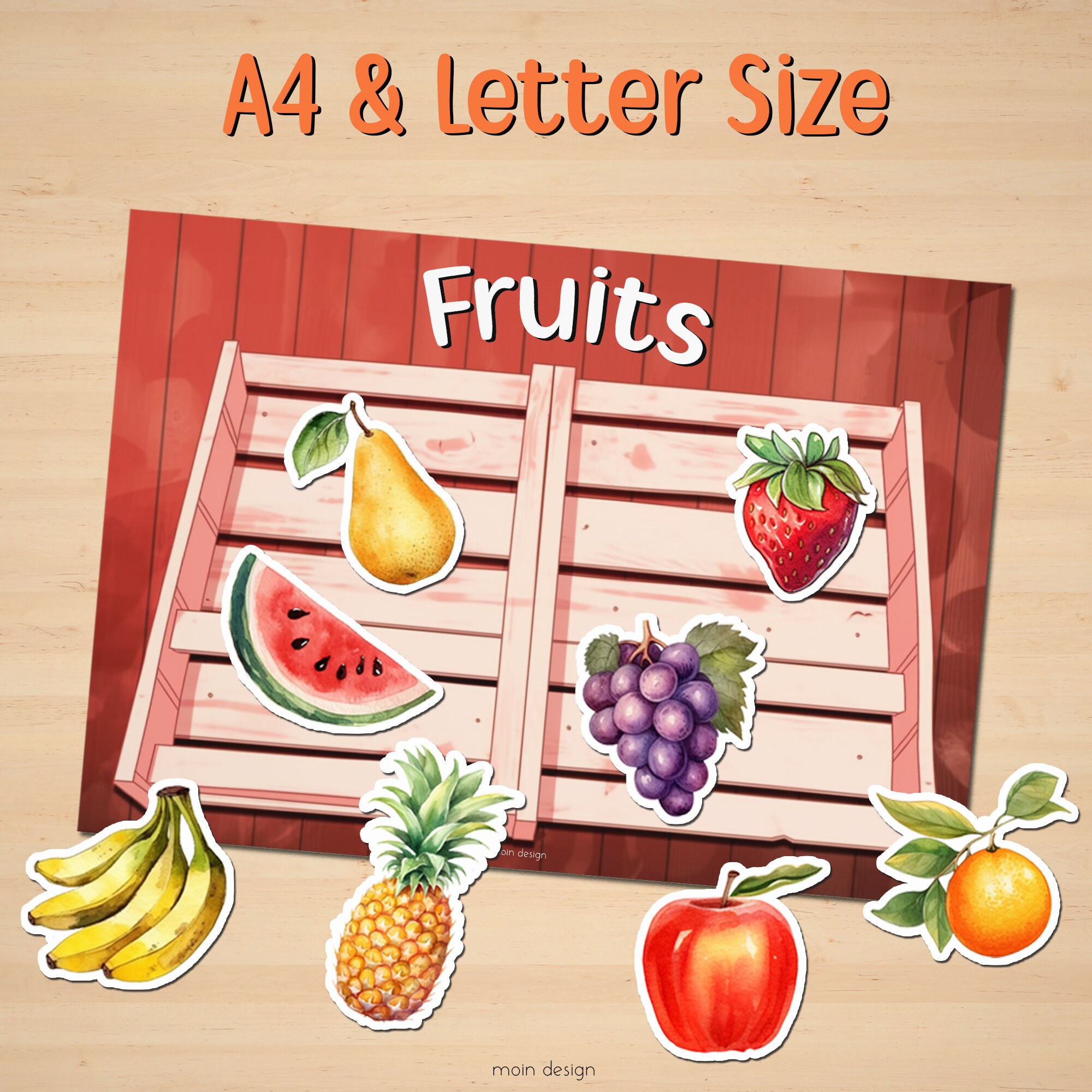 Vegetables and Fruits Sorting Activity, Printable Activities, Toddler ...