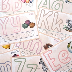 Alphabet Play Dough Mats, Printable Learning Activity, ABC Tracing ...