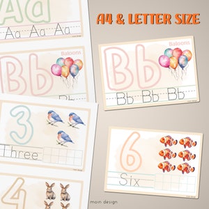Alphabet & Numbers Play Dough Mats, Printable Homeschool Activity, ABC ...