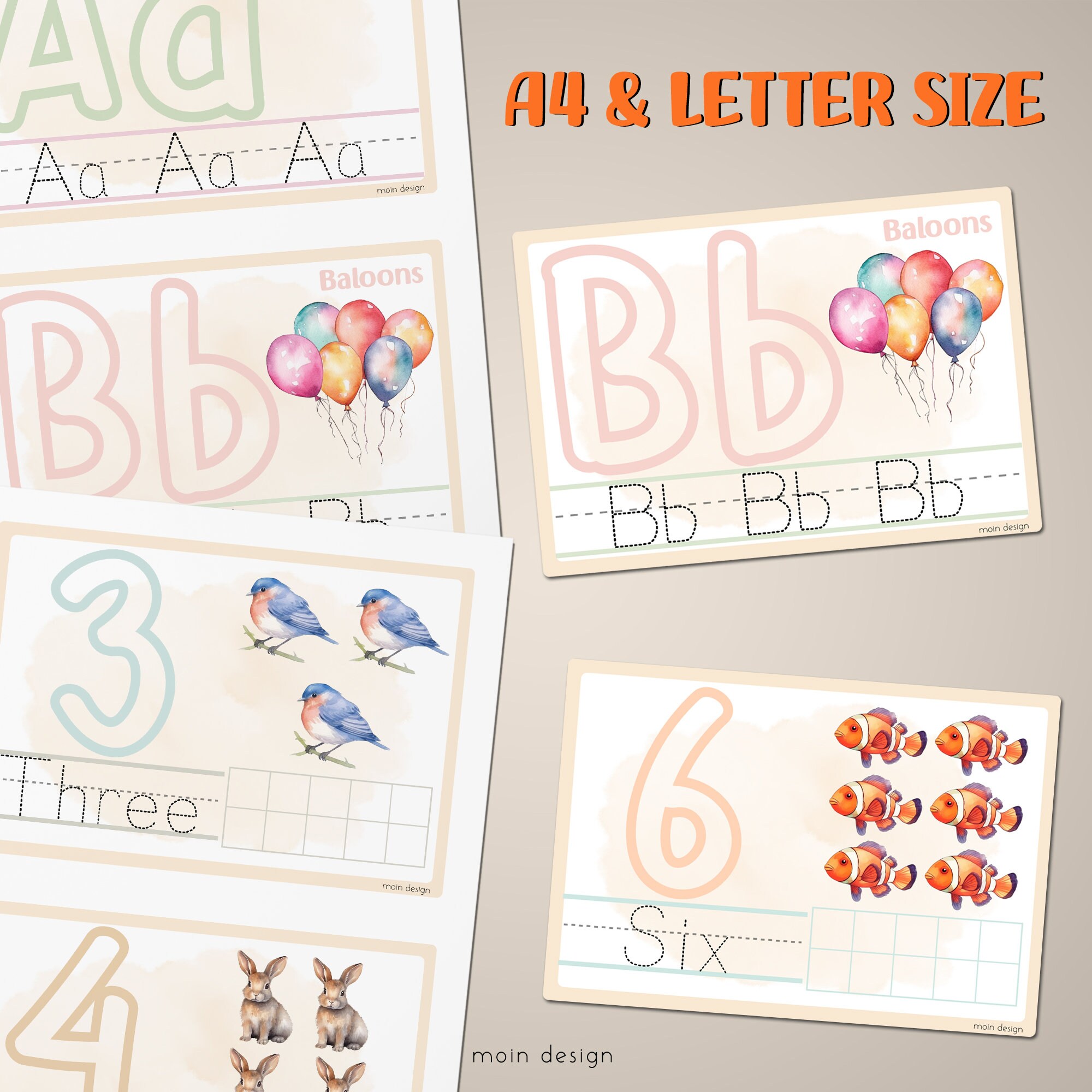 Alphabet & Numbers Play Dough Mats, Printable Homeschool Activity, ABC ...