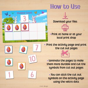 1-10 Numbers Count, Easter Activities for Kids, Preschool Activity ...