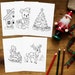 Printable Christmas Coloring Sheets, Coloring Pages for Kids, Preschool ...