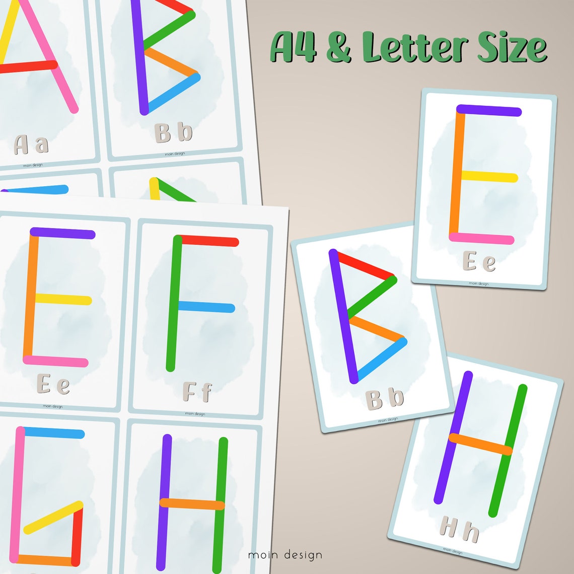 Alphabet Popsicle Sticks Activity, Craft Sticks Activity, Montessori ...