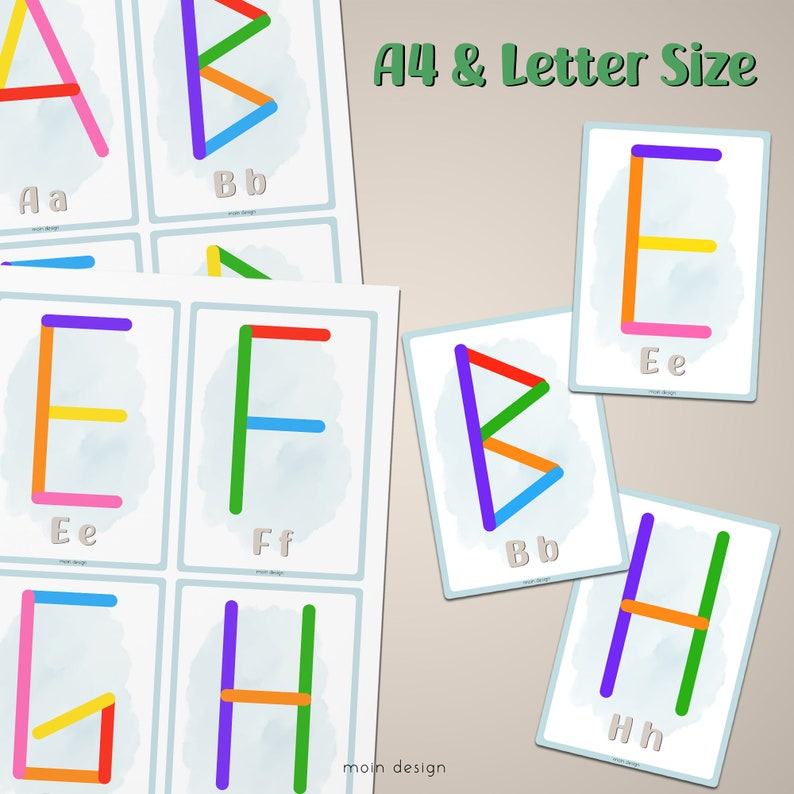 Alphabet Popsicle Sticks Activity, Craft Sticks Activity, Montessori ...