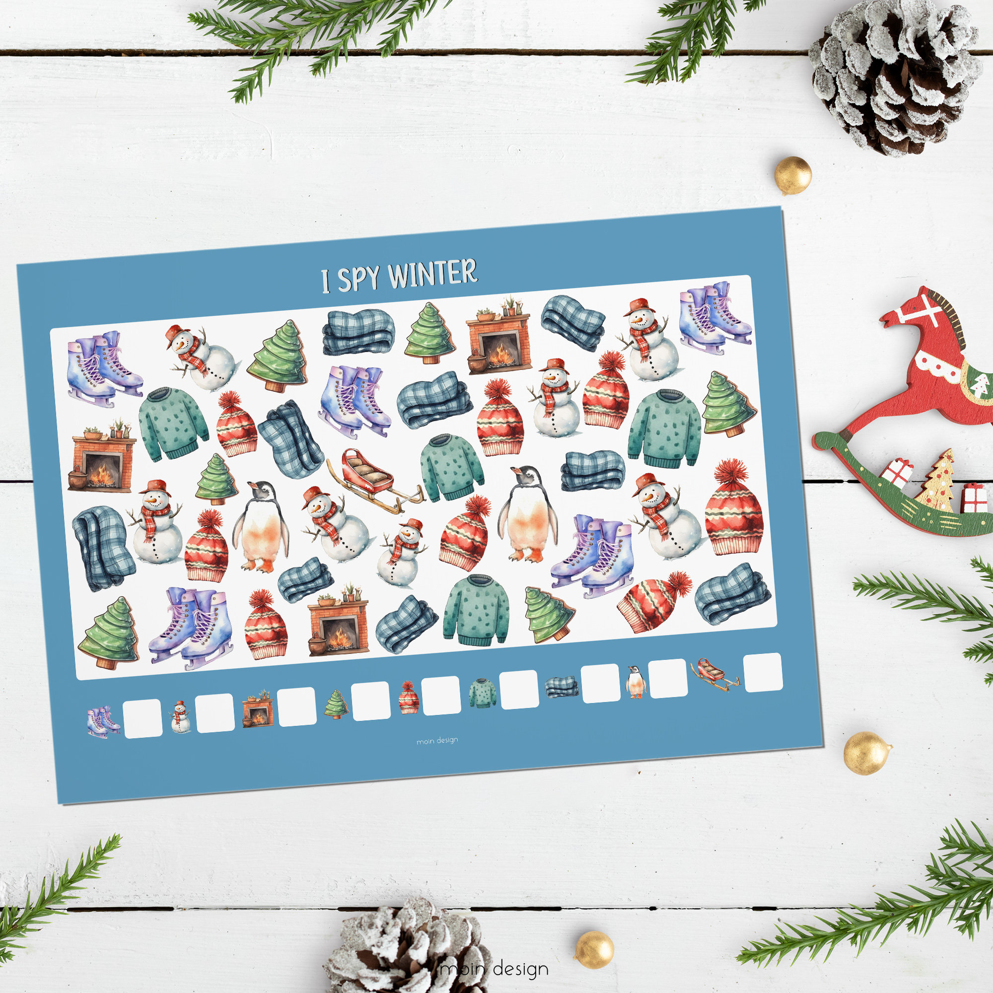 Printable Winter I Spy Game, Toddler Winter Activities, Kids Activity ...