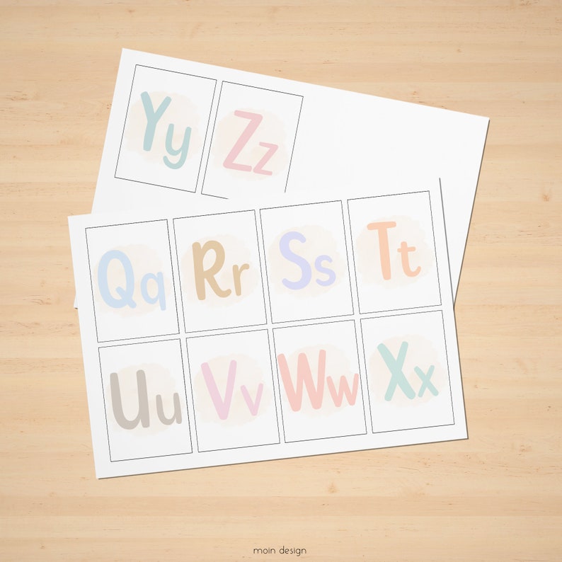 Alphabet Flash Cards, Preschool Activity, Printable Montessori Cards ...