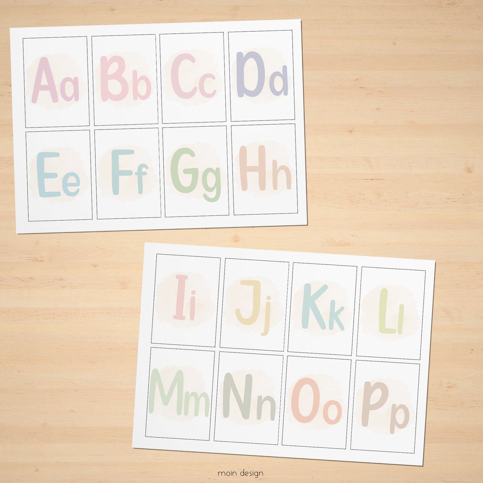 Alphabet Flash Cards, Preschool Activity, Printable Montessori Cards ...