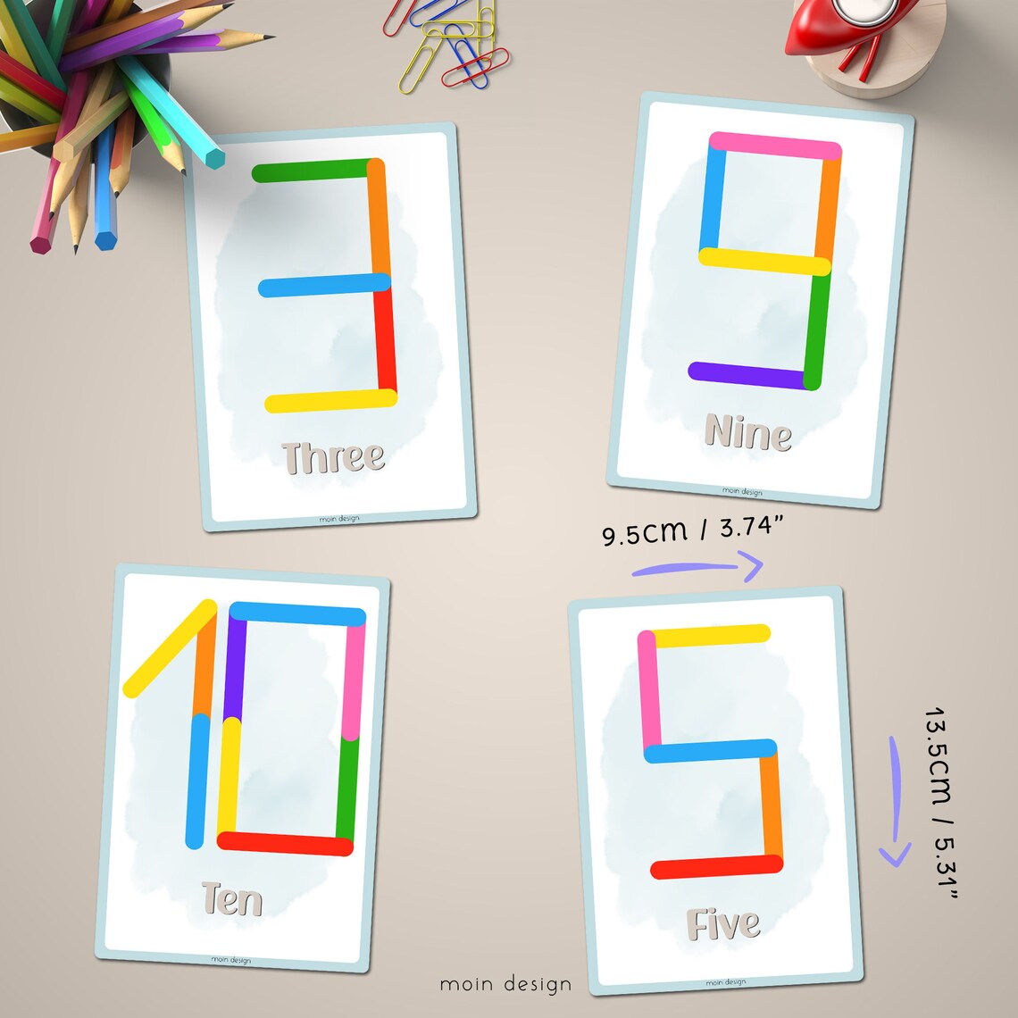 Numbers Popsicle Sticks Activity: Montessori Toddler Game (printable ...