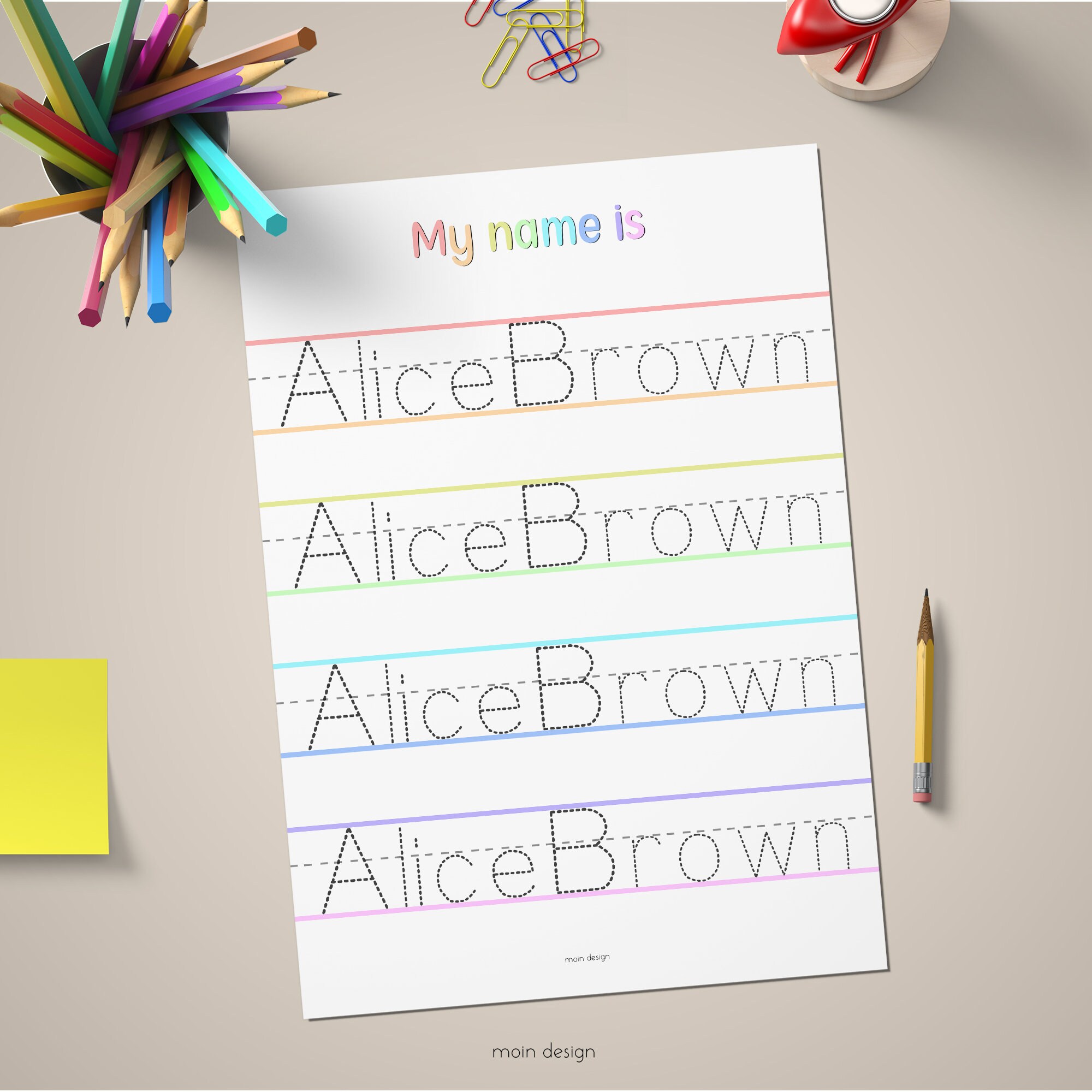 Custom Name Tracing Worksheet, Preschool Printable Activity, Name ...