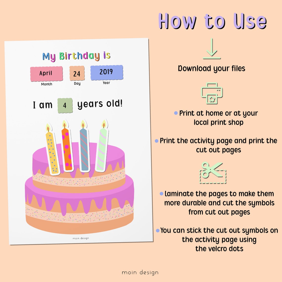 Learn My Birthday Activity, Printable Worksheet, Busy Books Page ...