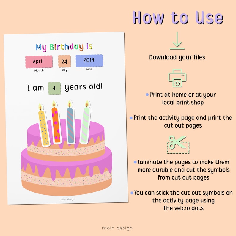 Learn My Birthday Activity, Printable Worksheet, Busy Books Page ...